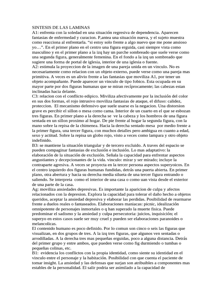 TRO Resumen Laminas | PDF | Sicología