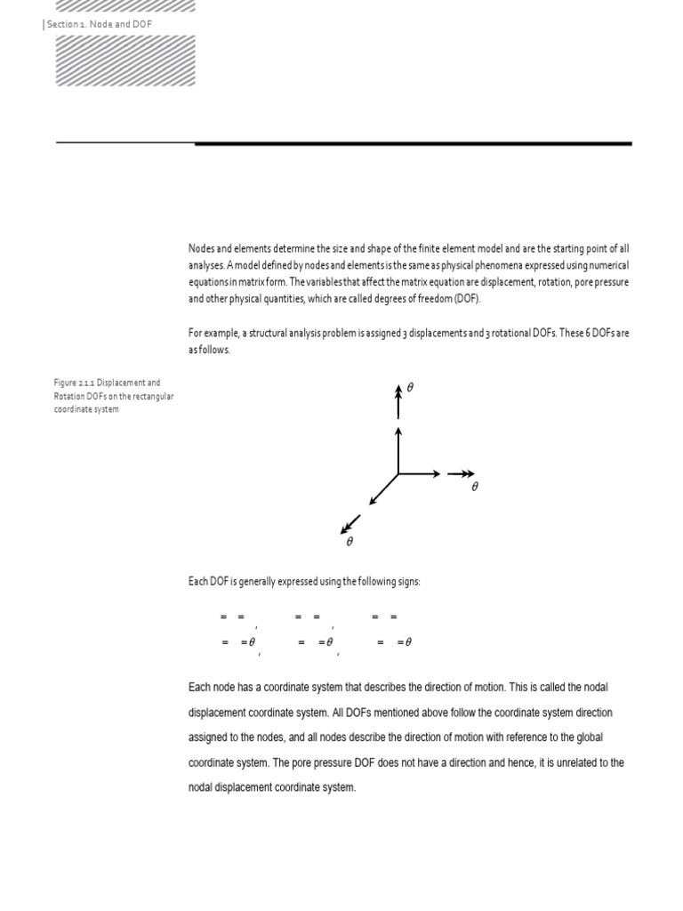 02 - Analysis Reference - Chapter-2 Node DOF CoordinateSystem | PDF ...