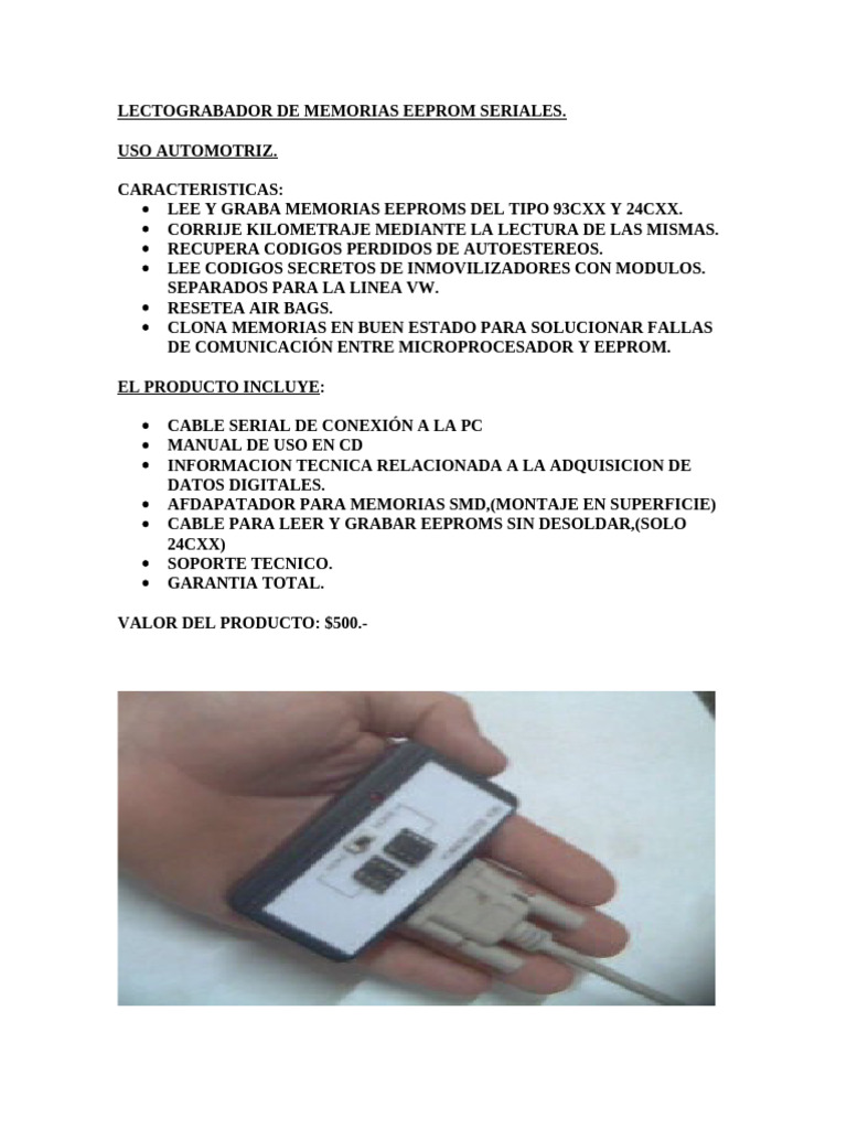 Lectograbador de Memorias Eeprom Seriales | PDF