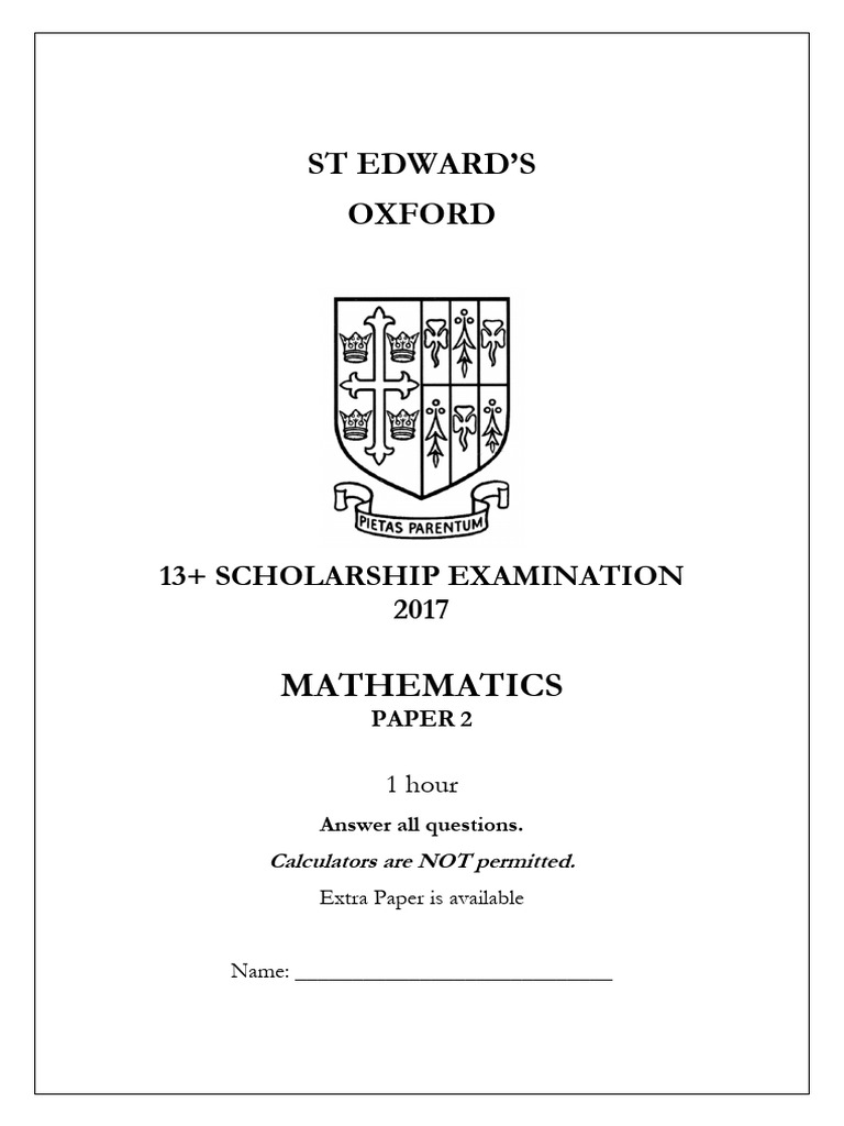 Combined Scholarship Paper | PDF | Area | Mathematical Concepts