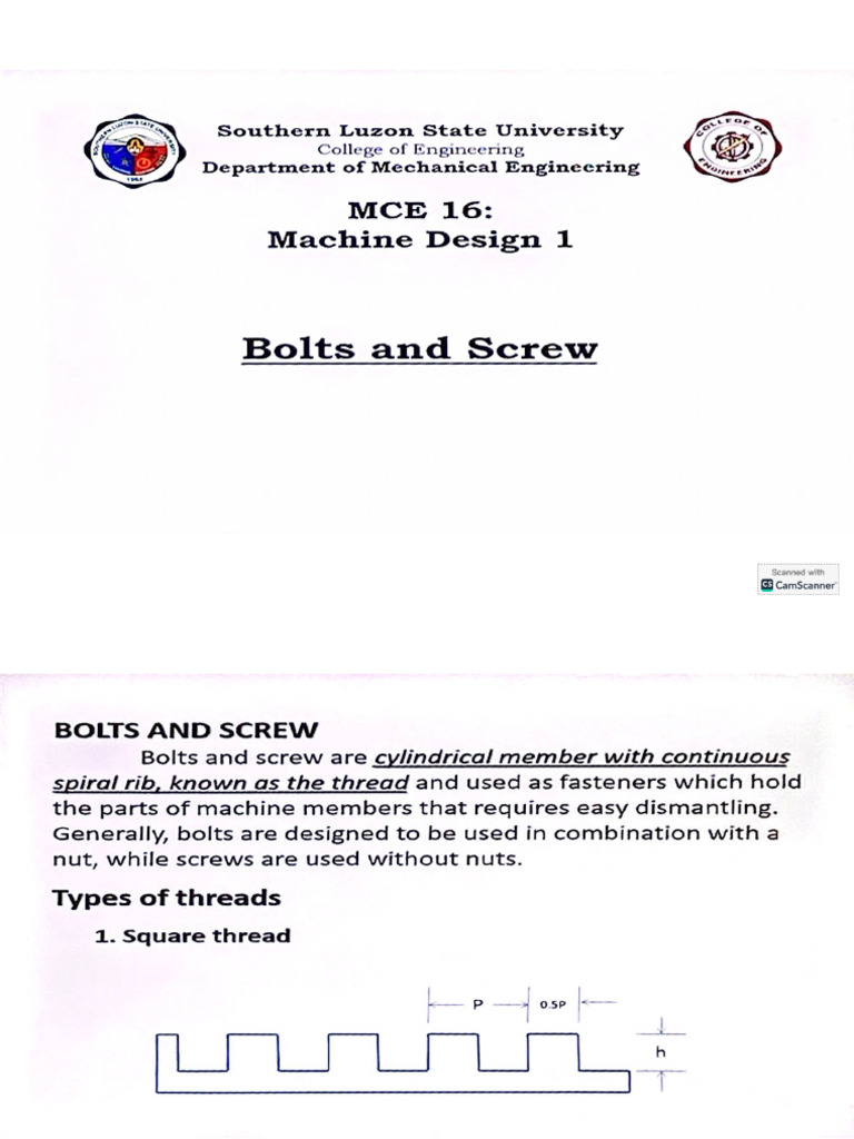 Bolts and Screw | PDF