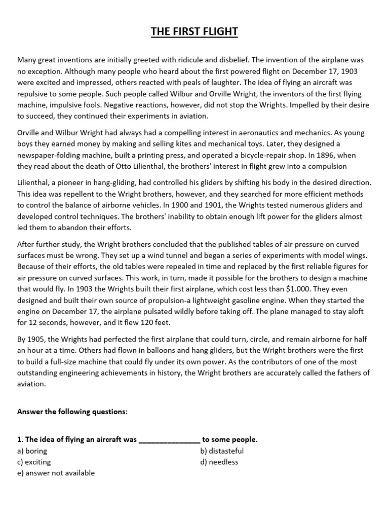 Wright Brothers: Pioneers of Flight | PDF | Wright Brothers | Aviation