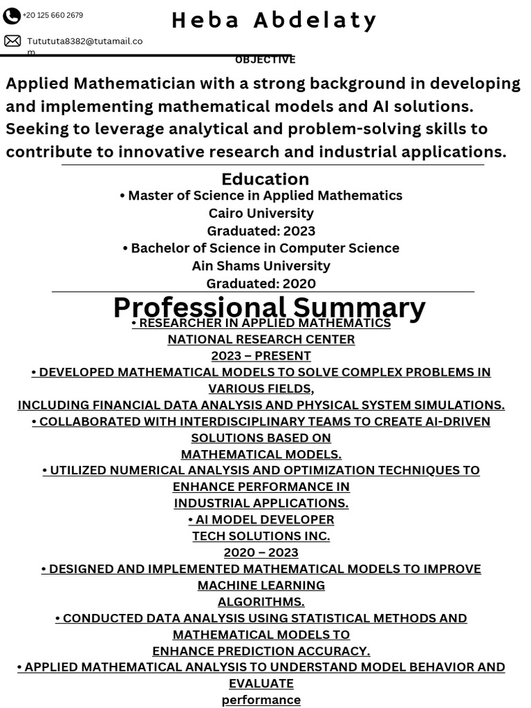 Heba CV | PDF | Artificial Intelligence | Intelligence (AI) & Semantics