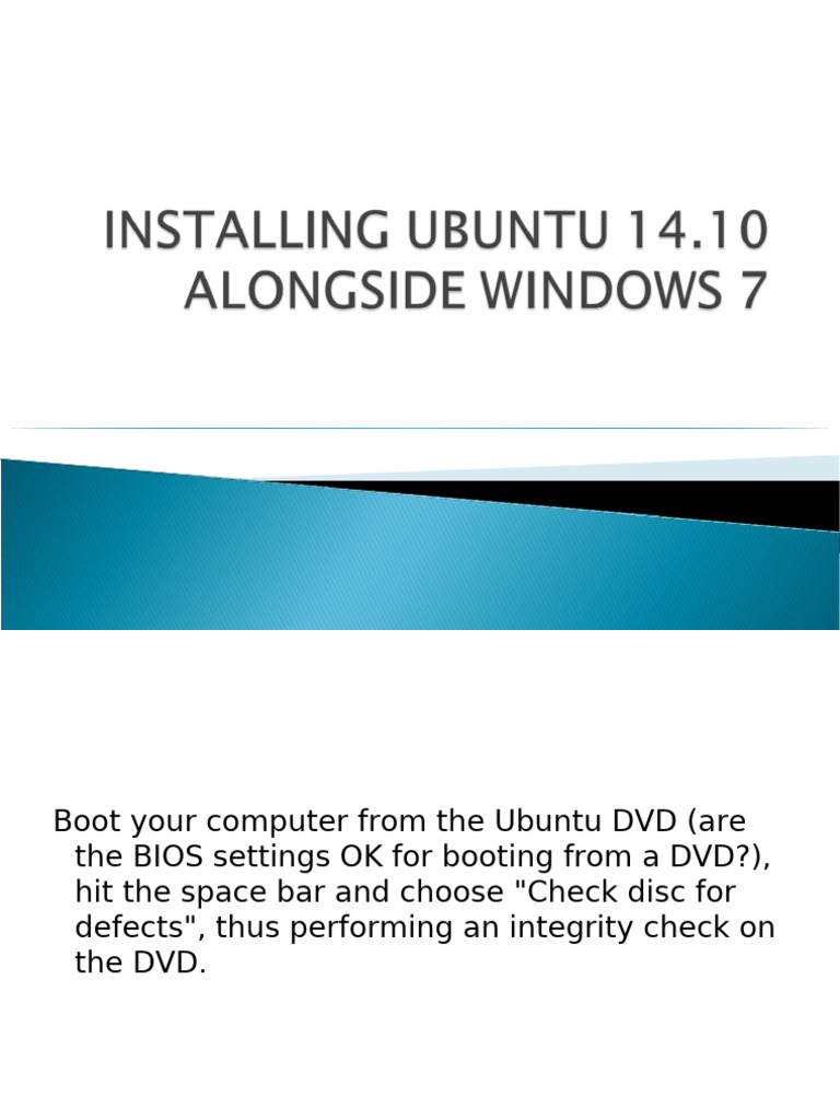 Install Ubuntu for Dual Boot with Windows | PDF