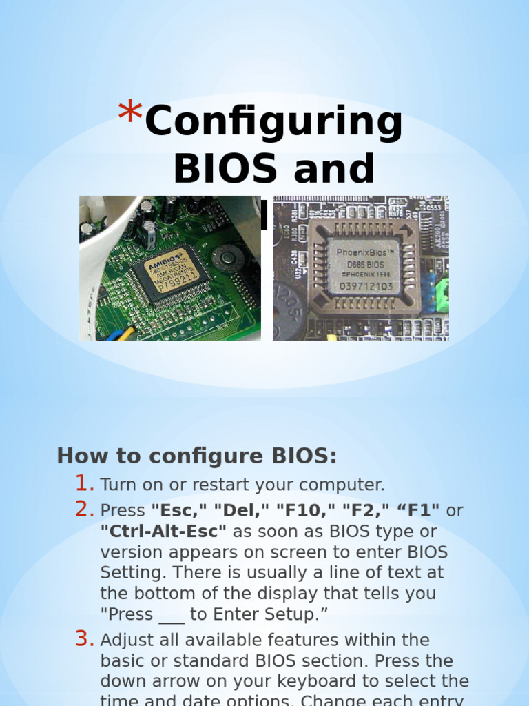 5.1 Configure Bios Set Up Before Installation | PDF