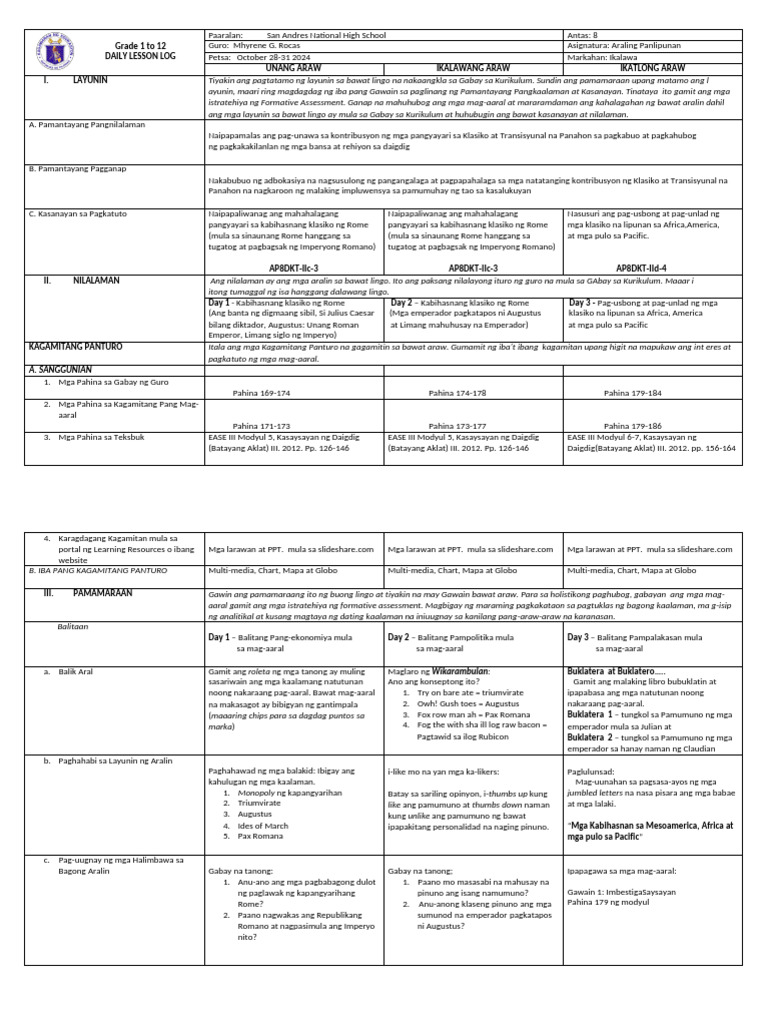 Final AP8 2nd LC Week 3 | PDF