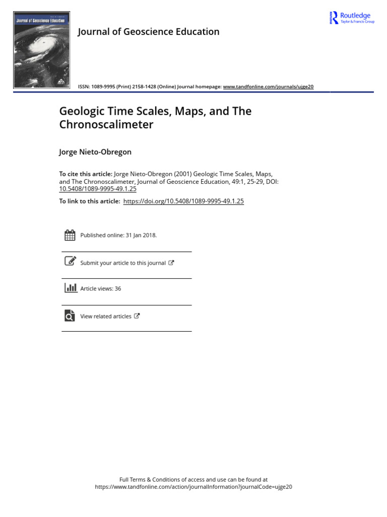 Geologic Time Scales Maps and The Chronoscalimeter | PDF | Geologic ...