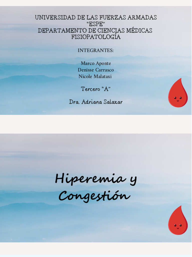 Hiperemia y Congestion Conceptos Basicos PDF | PDF | Inflamación | Sangre