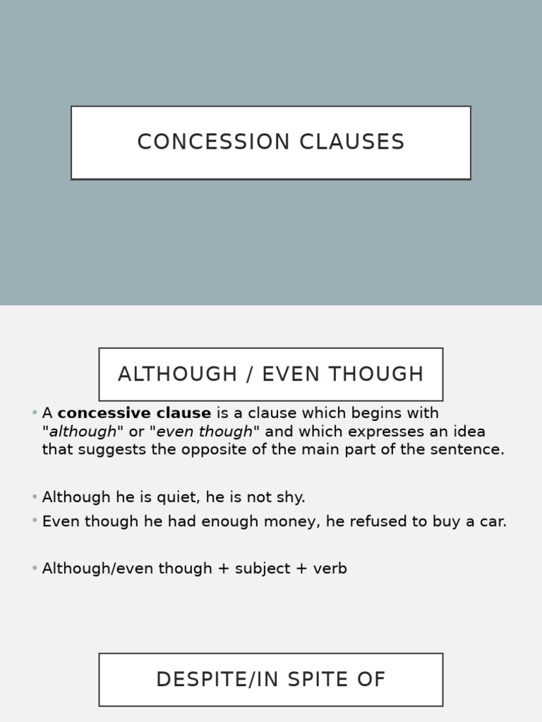 Concession Clauses | PDF