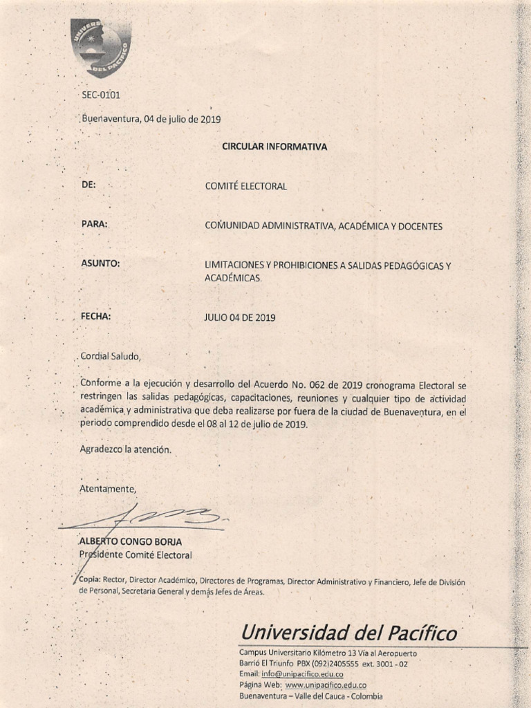 Circular Informativa | PDF