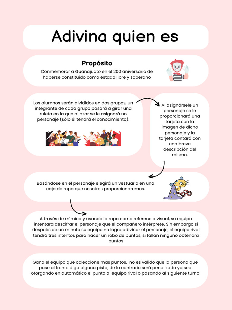 Juego de adivinanza de personajes | PDF