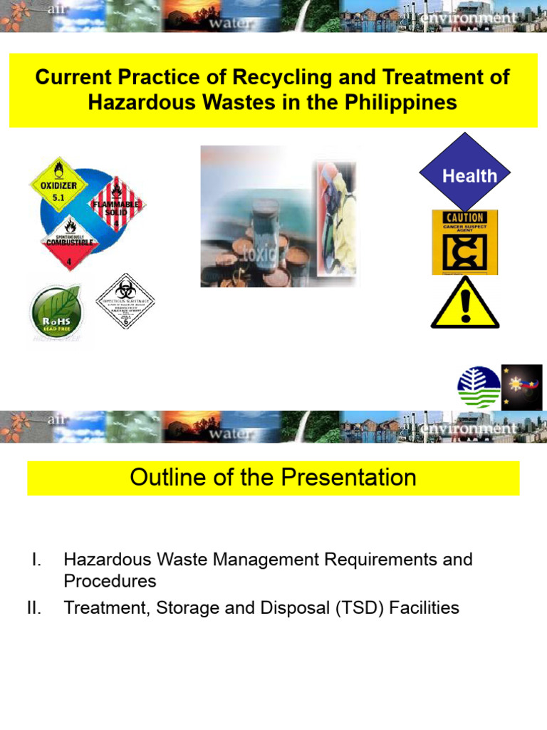 Hazardous Waste Management in the Philippines | PDF | Waste | Waste ...