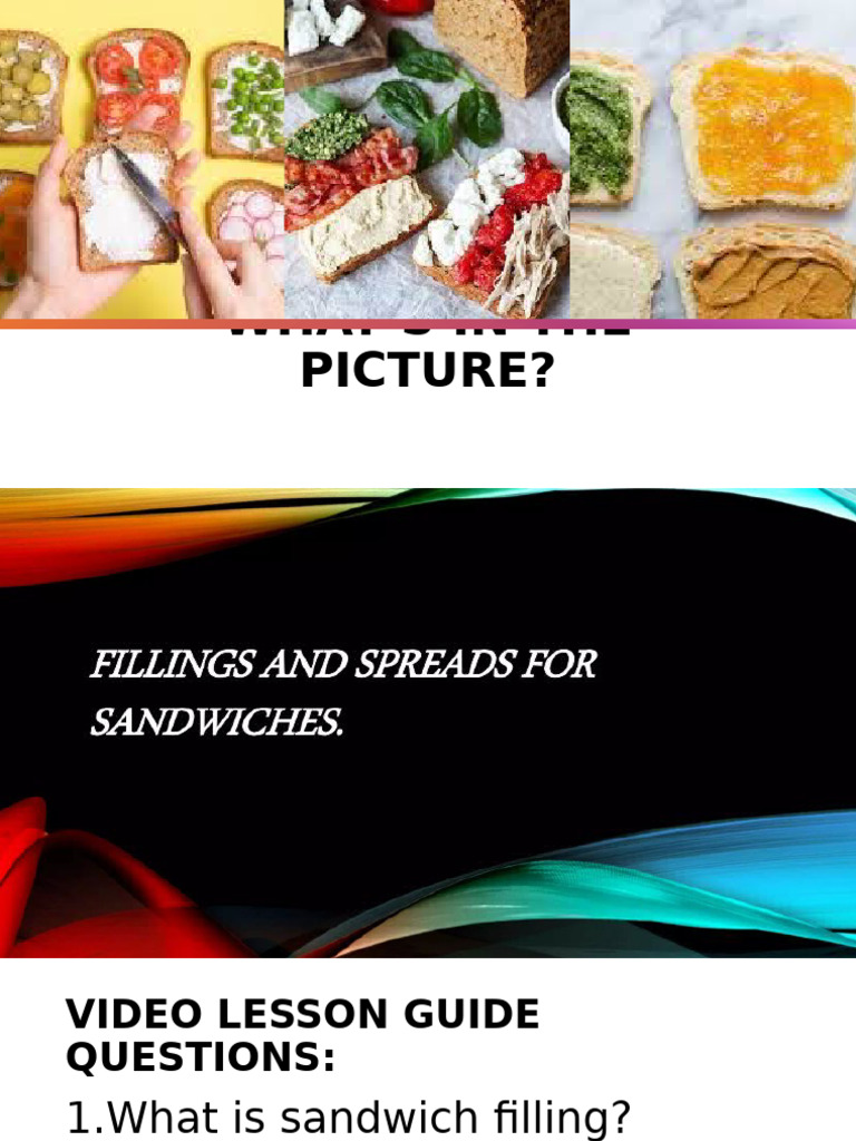Sandwich Fillings Video Lesson Guide | PDF