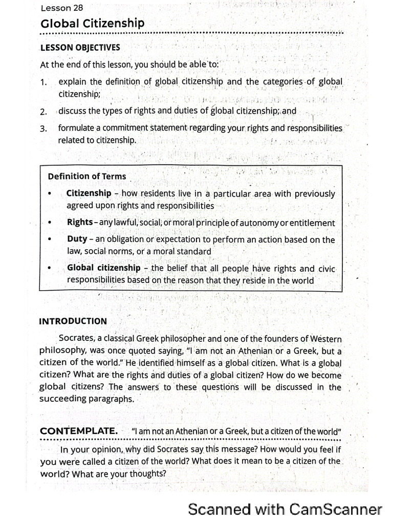 Global Citizenship | PDF