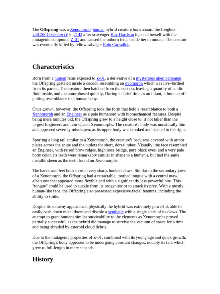 Alien Romulus Offspring | PDF