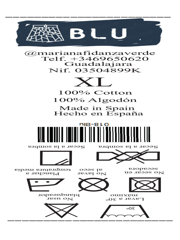 Etiqueta marca Blu | PDF