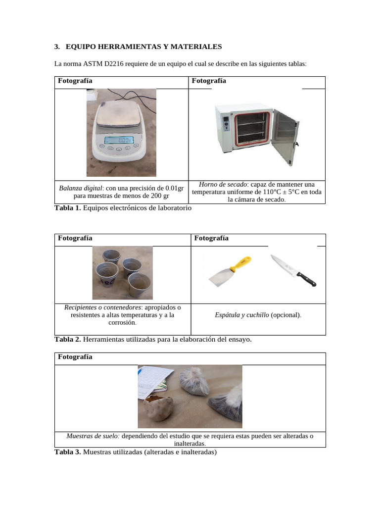 Equipos y Materiales ASTM D2216 | PDF
