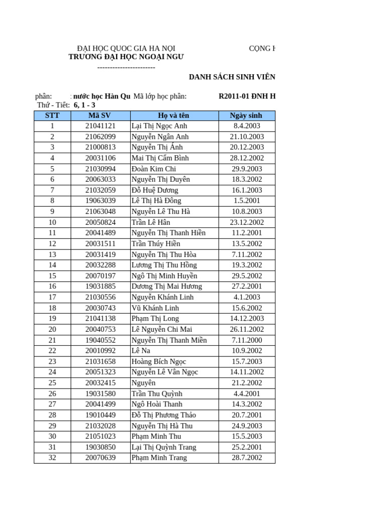 Bk-Kor2011 ĐNH HQ 2 (ST6) | PDF