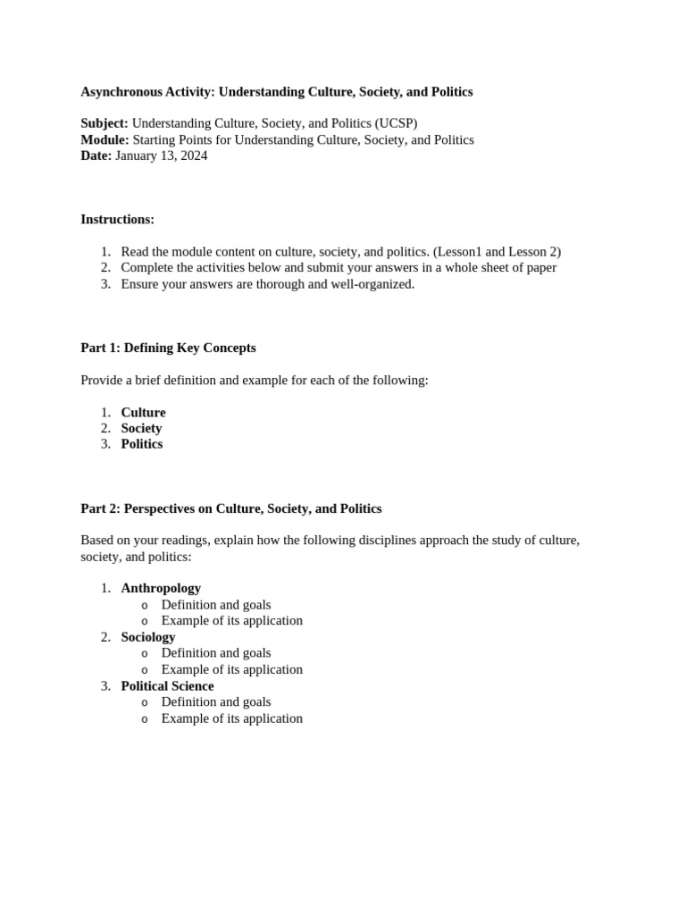 Asynchronous Activity | PDF