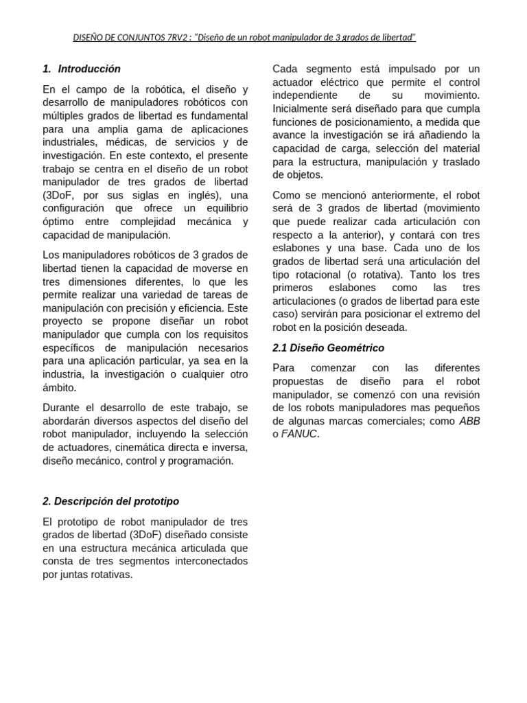 Cinemática Directa Denavit-Harteberg | PDF | Rotación | Geometría