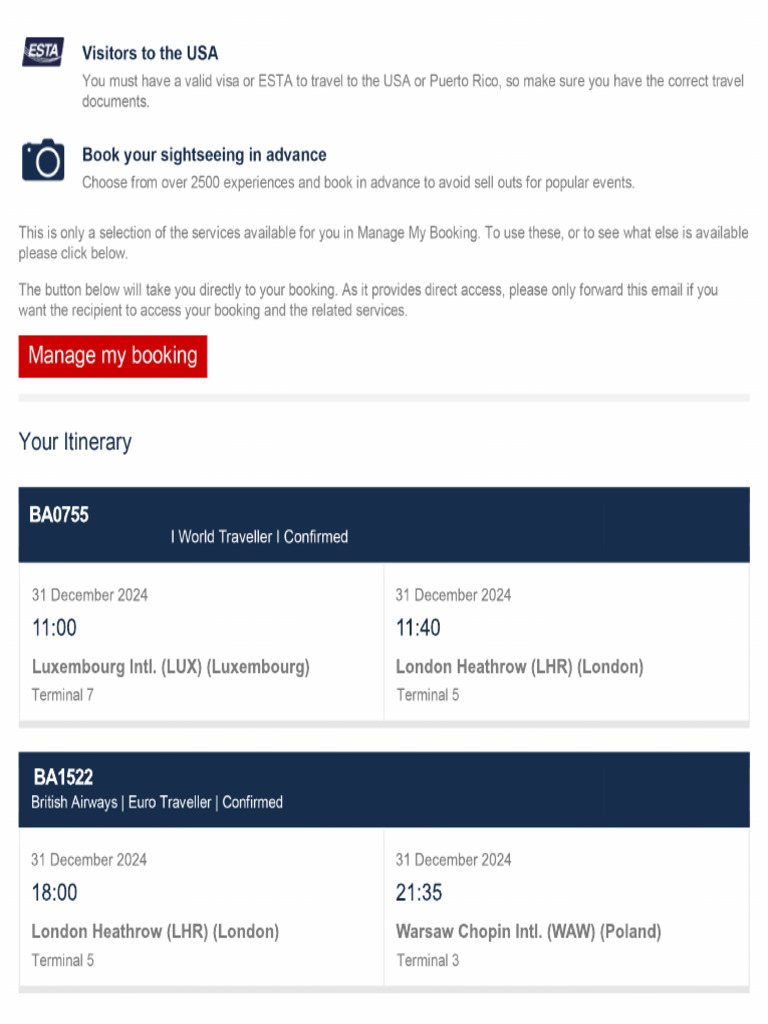 London Heathrow (LHR) (London) Luxembourg I NTL - (LUX) (Luxembourg) | PDF