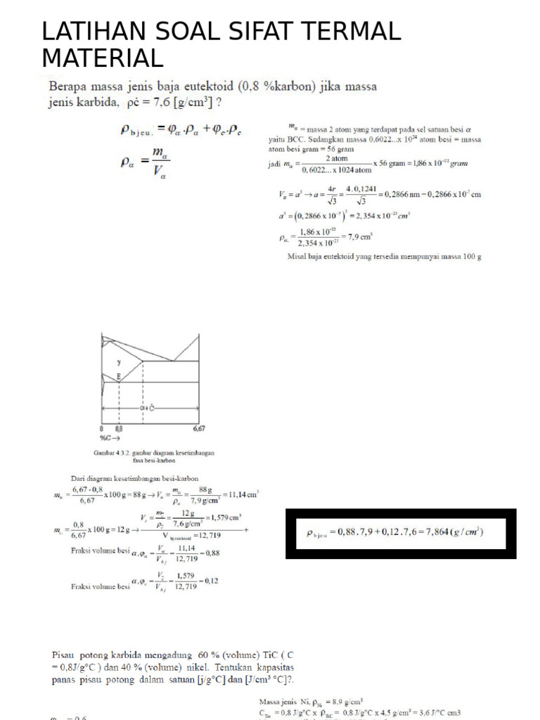 Latihan Soal Sifat Termal Material | PDF