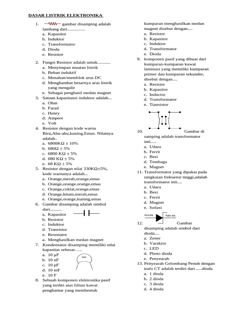 Dasar Listrik Dan Elektronika | PDF