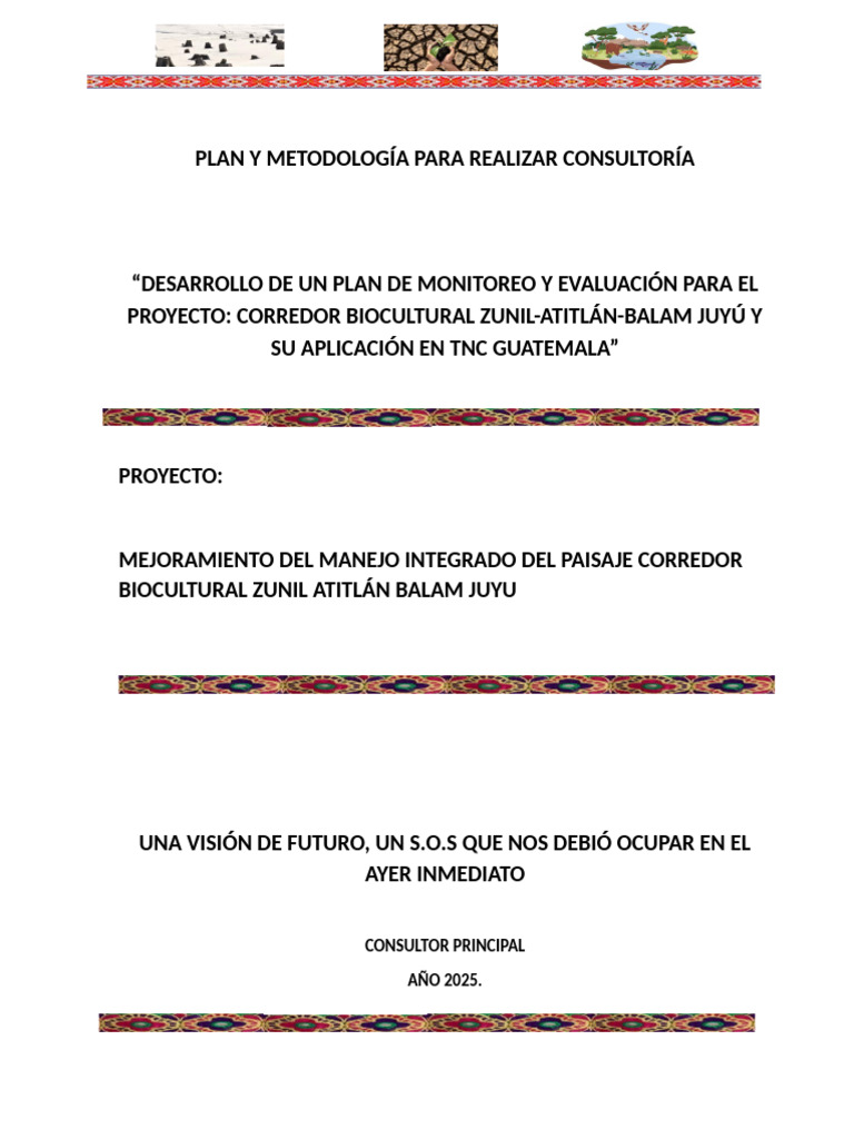 Plan y Metodología para Consultoría TNC 2025 | PDF | Deforestación | Biodiversidad