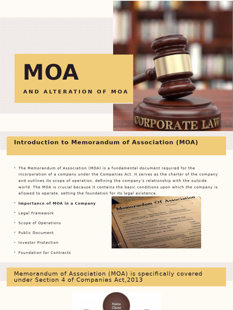 Alteration of MOA (Registered Clause) | PDF | Articles Of Association ...
