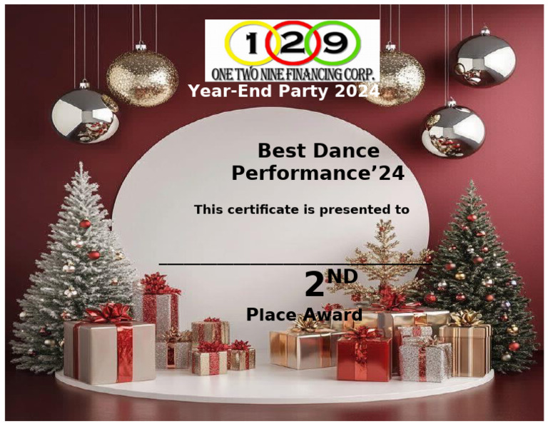 Certificate Christmas 2nd Place | PDF