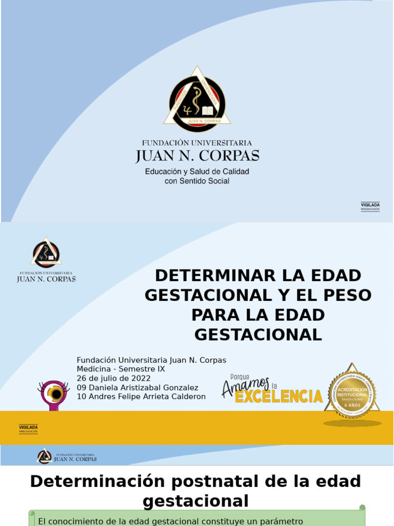9-10. Determinar La Edad Gestacional y El Peso para La Edad Gestacional ...