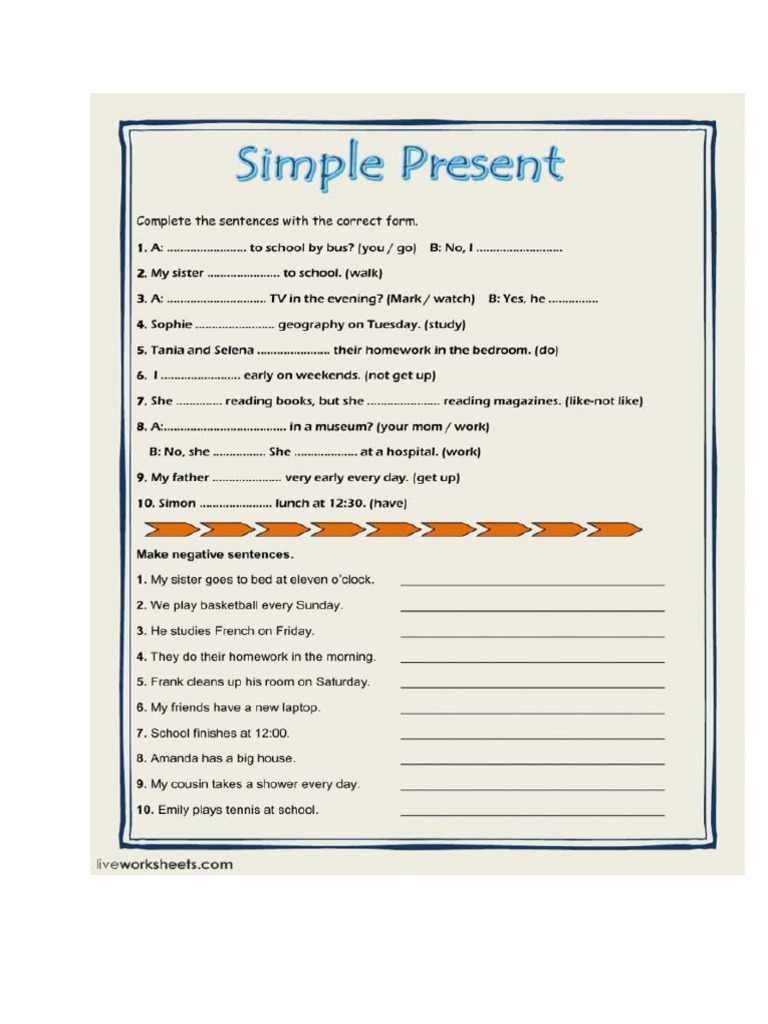 Present Simple All Forms | PDF