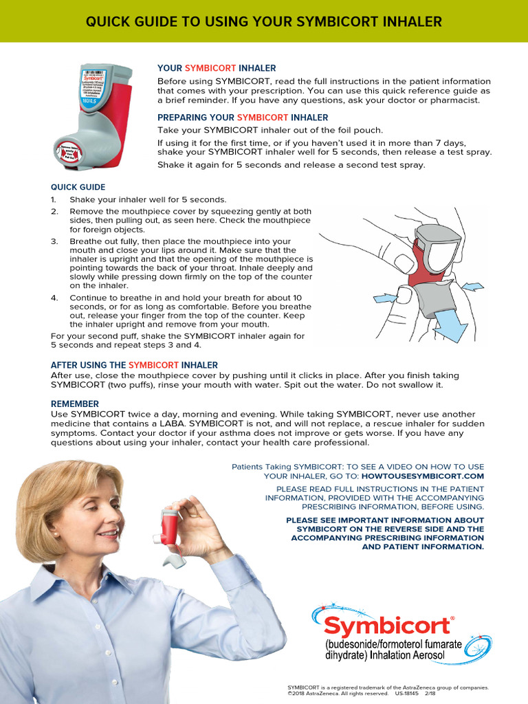 Quick Guide to Using SYMBICORT Inhaler | PDF | Chronic Obstructive ...