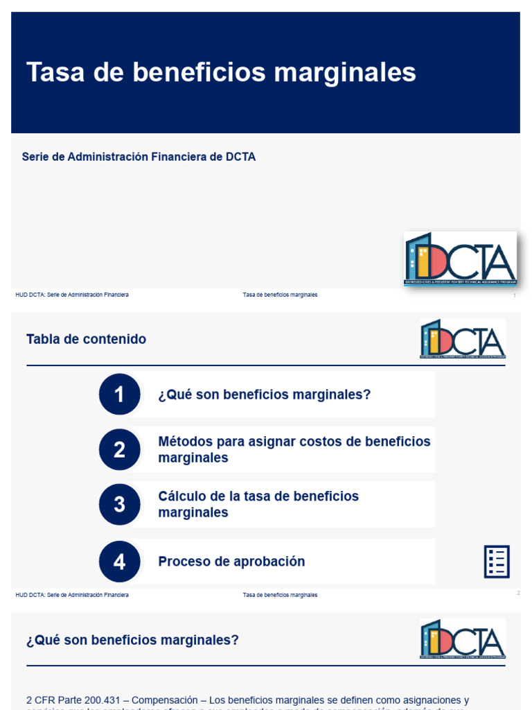 DCTA FM Tasas de Beneficios Complementarios Presentacion en PowerPoint | PDF | Salario | Presupuesto