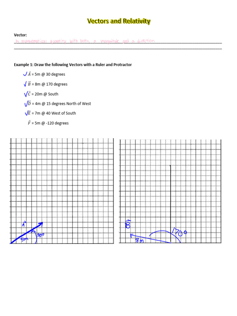 Vector Drawing and Addition Guide | PDF