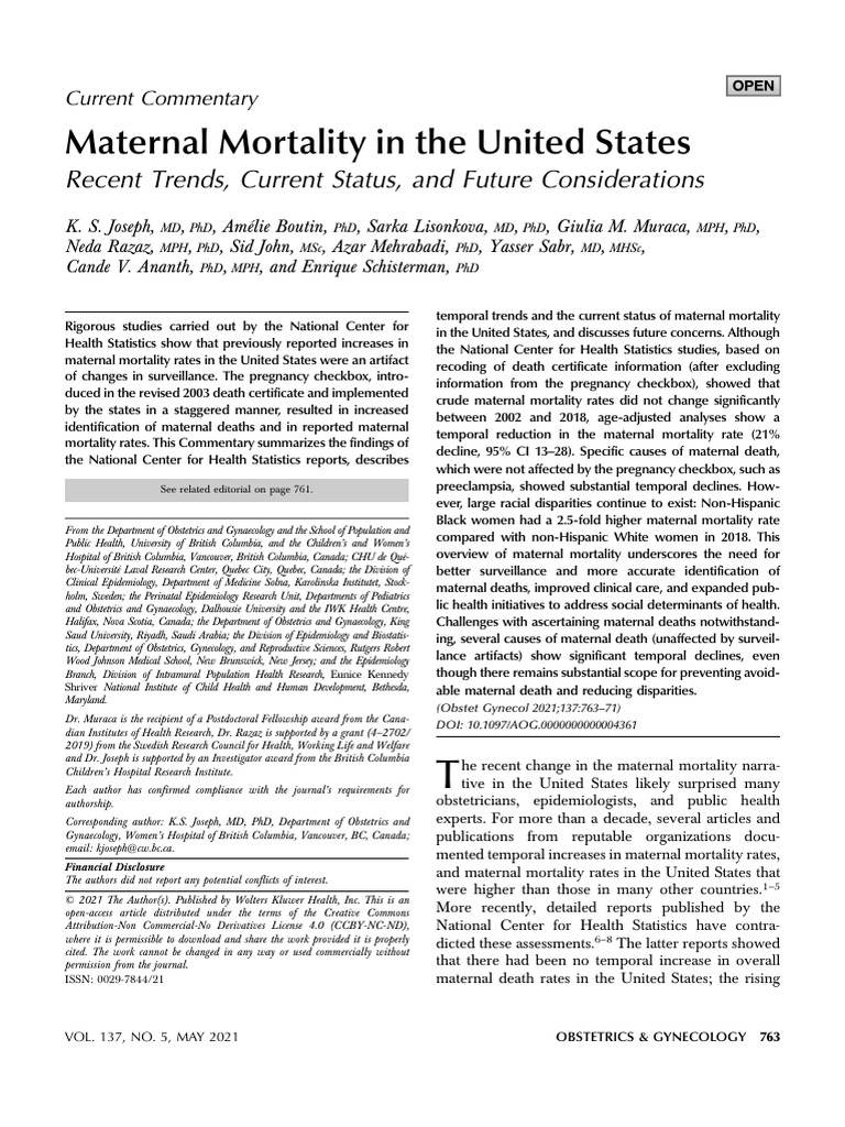 Maternal Mortality | PDF | Maternal Death | Hypertension