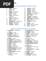Adjetivos para Describir Sentimientos y Estados de Ánimo | PDF