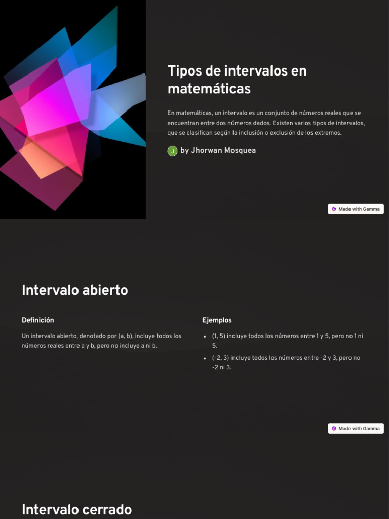 Tipos De Intervalos En Matematicas Pdf Intervalo Matemáticas 3919