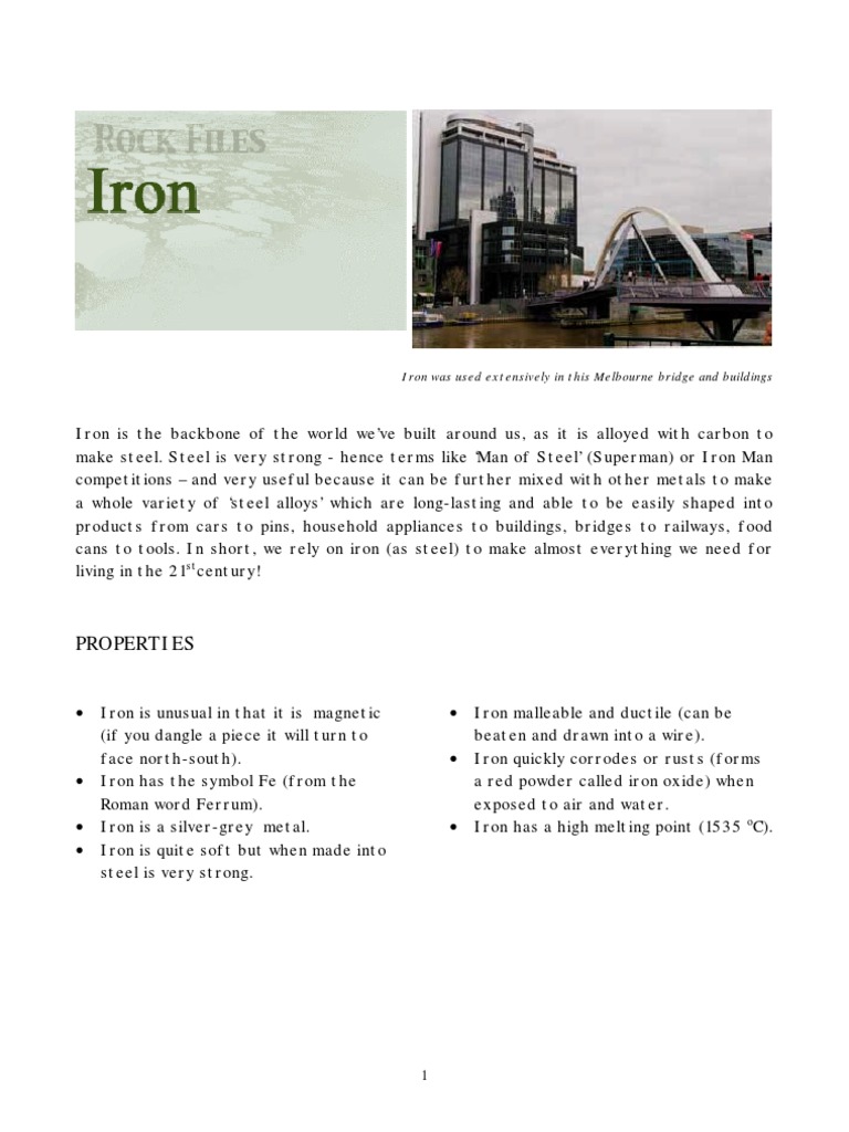 Characteristics of Iron Ore | Iron | Iron Ore