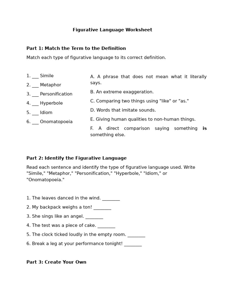 Figurative Language | PDF