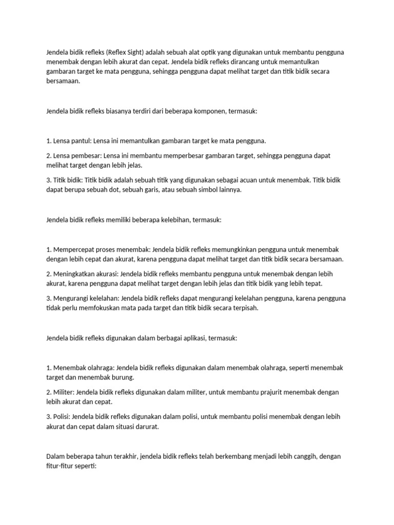 Jendela bidik refleks | PDF