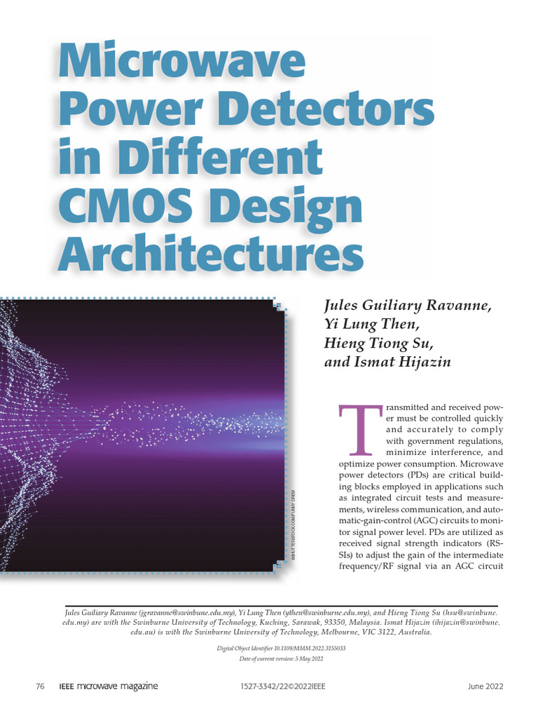 Microwave Power Detectors in CMOS Design | PDF | Amplifier | Mosfet