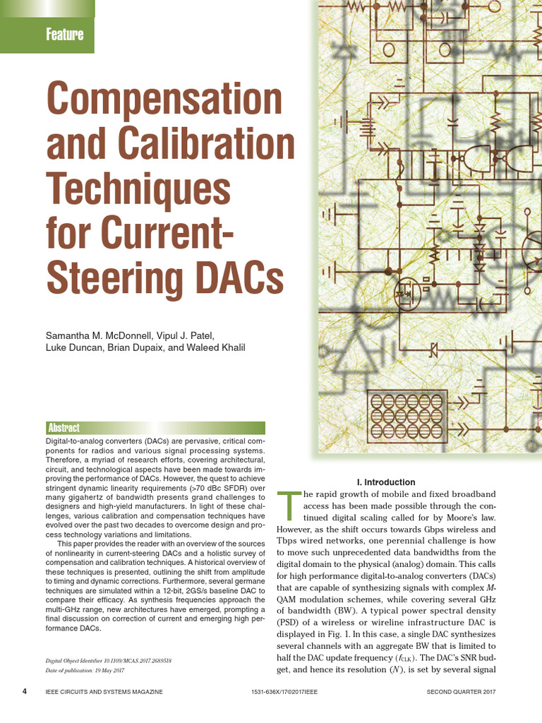 Compensation and Calibration Techniques for Current-Steering DACs | PDF ...