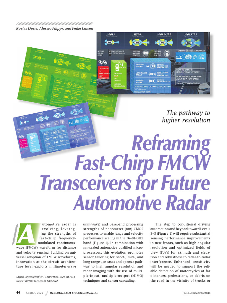 Fast-Chirp FMCW Radar in Automotive Applications | PDF | Radar | Analog ...