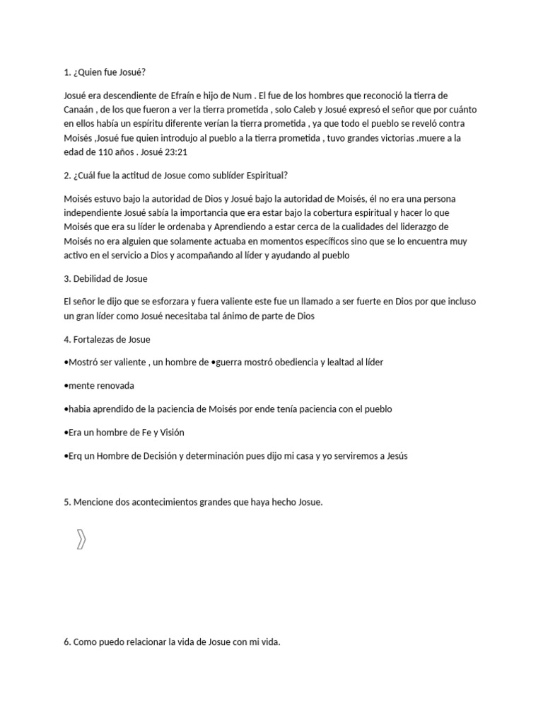¿Quien Fue Josue | PDF