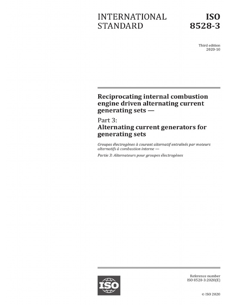 Iso 8528-3 - 2020 | PDF