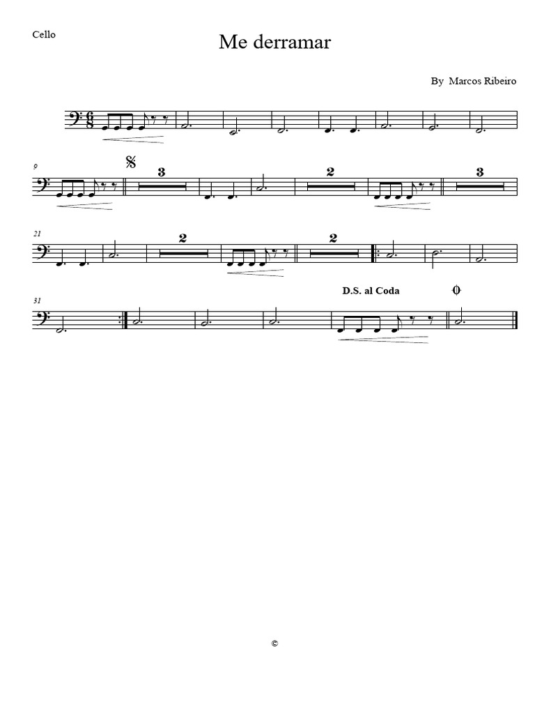 Me Derramar-Cello 2 | PDF
