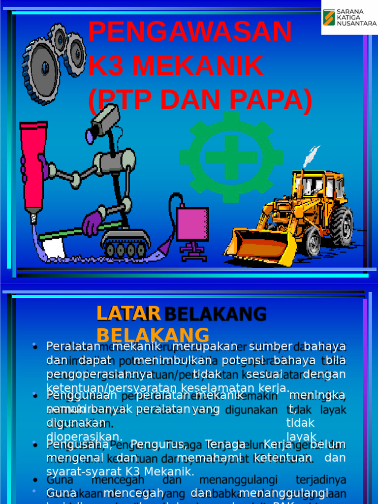 Pengawasan K3 Mekanik PTP Dan Paa | PDF