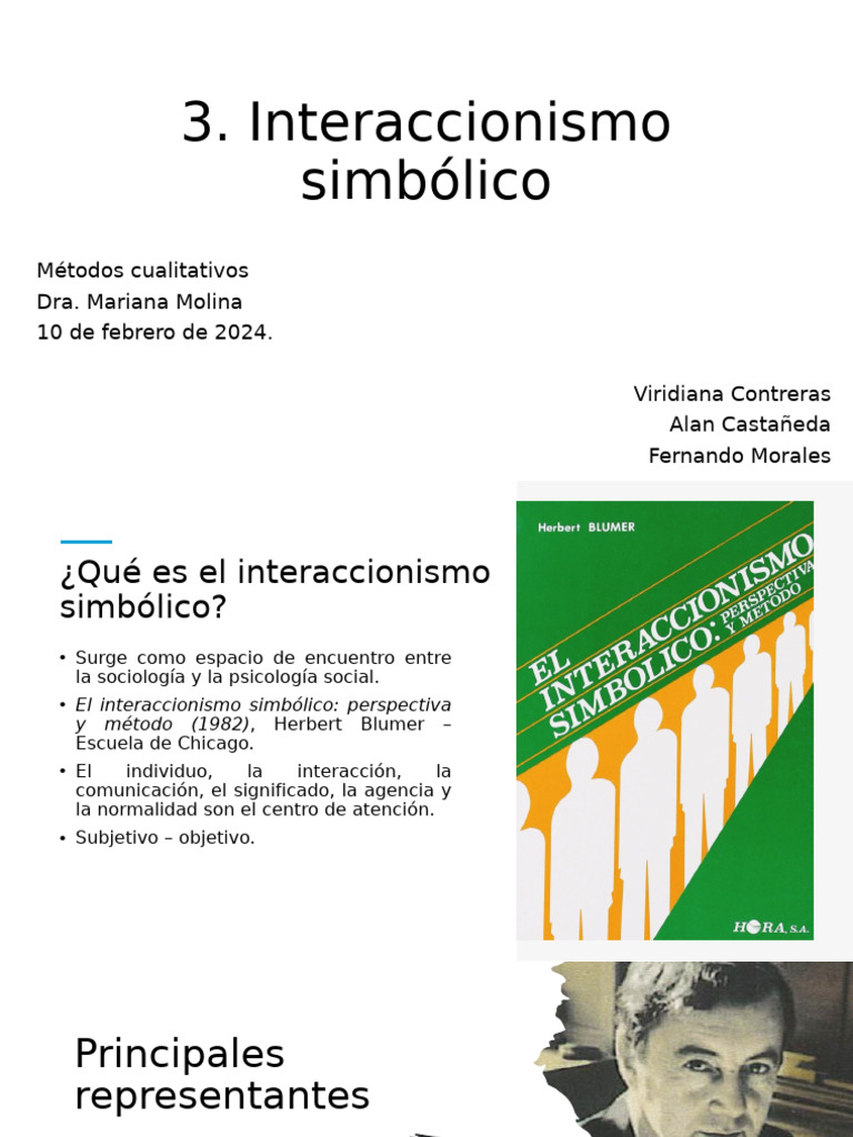Interaccionismo Simbólico: Métodos y Claves | PDF