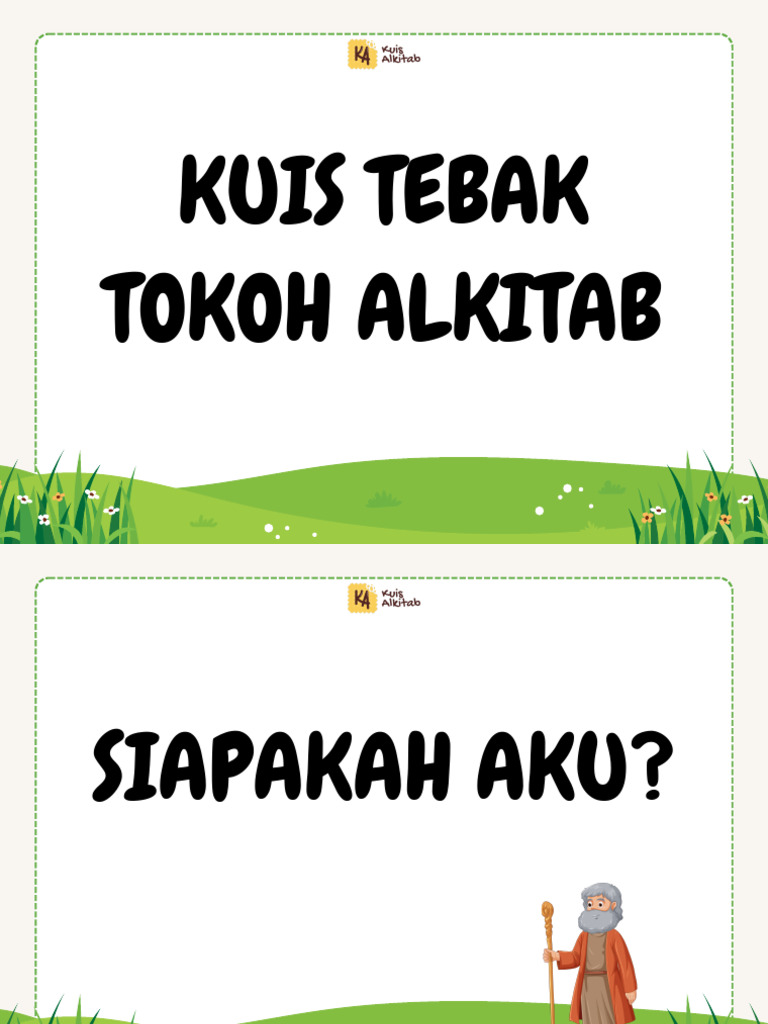 Kuis Tebak Tokoh Alkitab (Print) 25 Sept | PDF